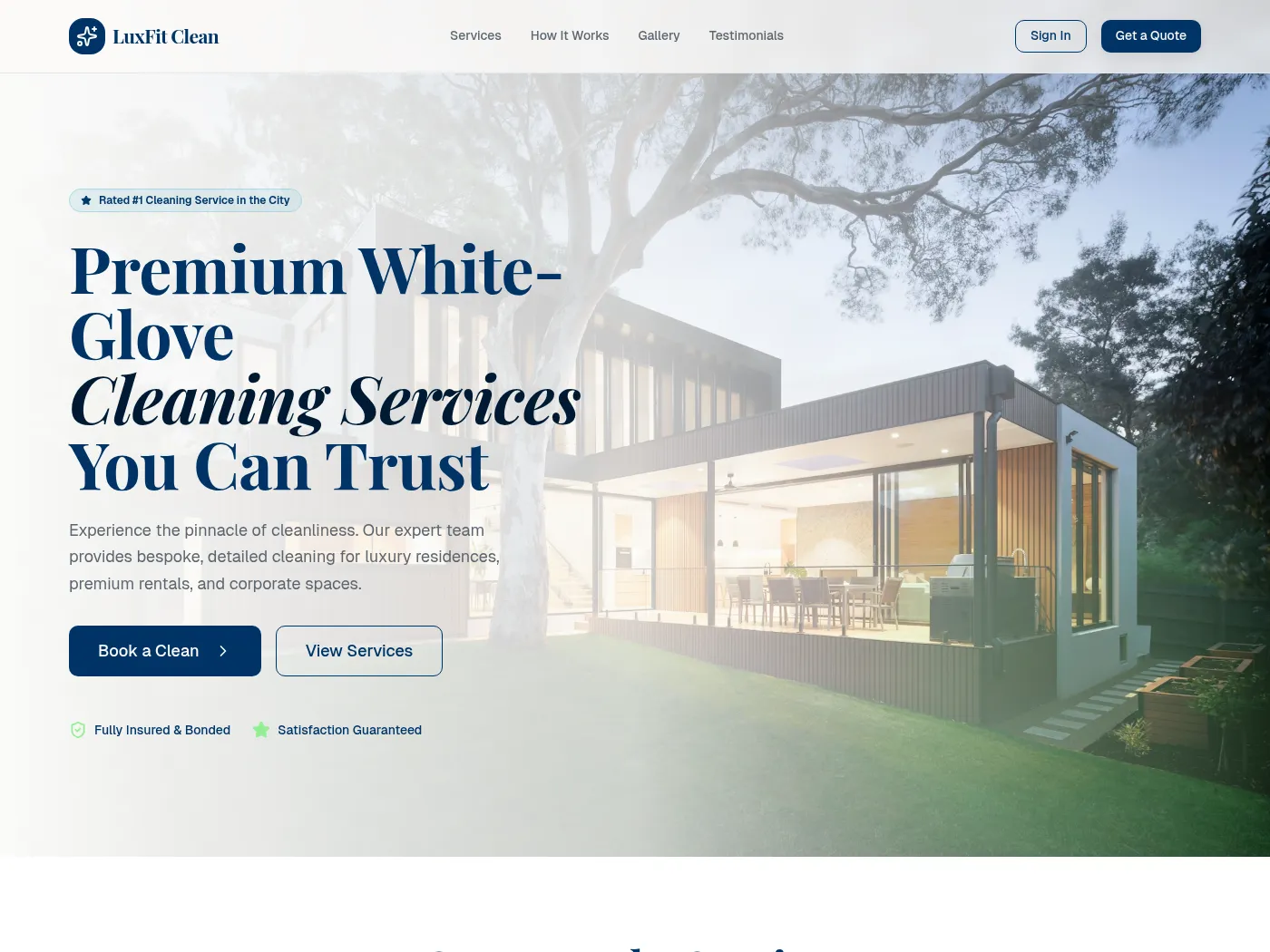 LuxFit Clean Landing Page