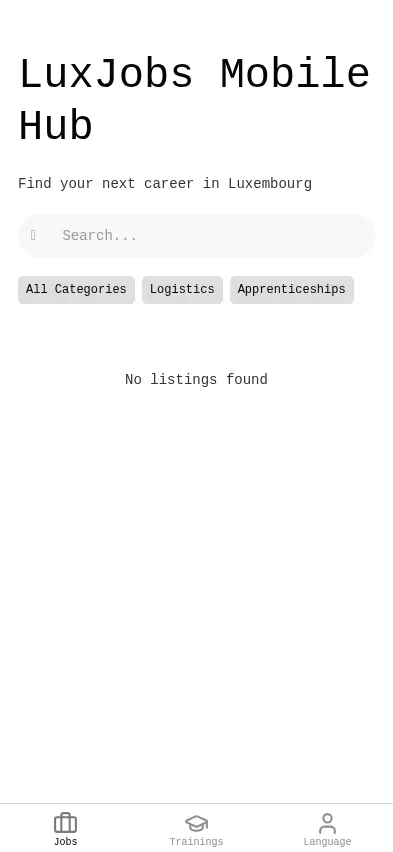 LuxJobs Mobile Hub