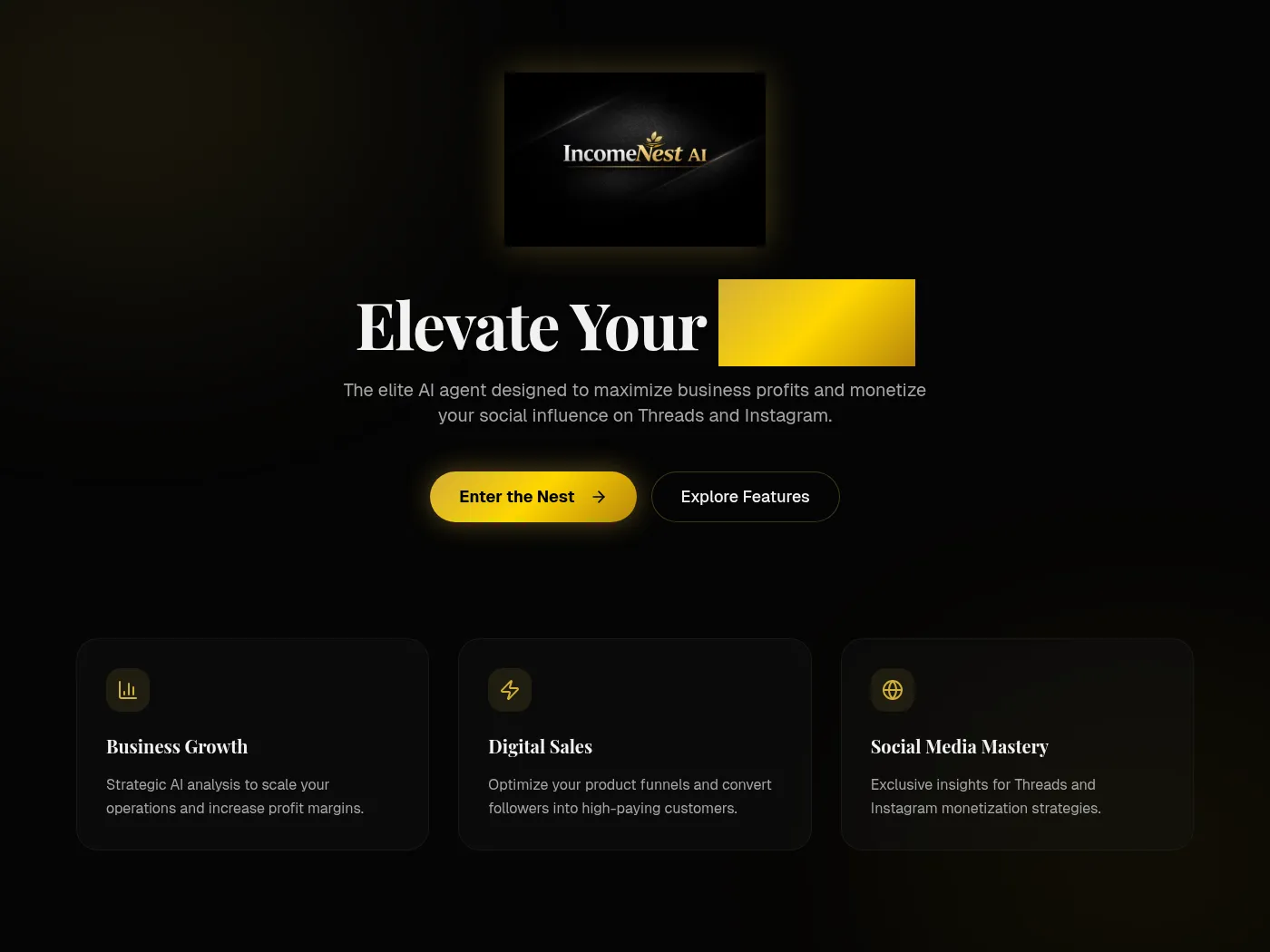 IncomeNest Luxury AI