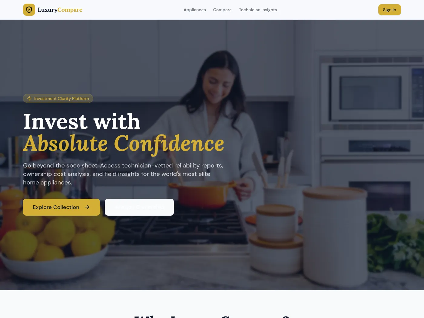 Luxury Appliance Comparator
