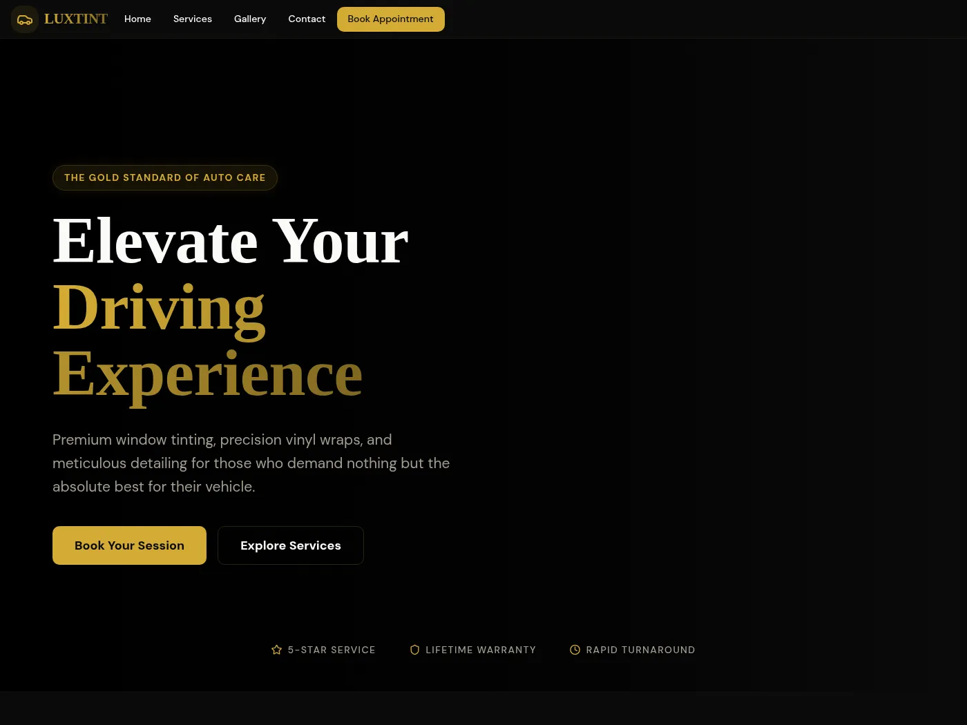 LuxTint Detailing Site