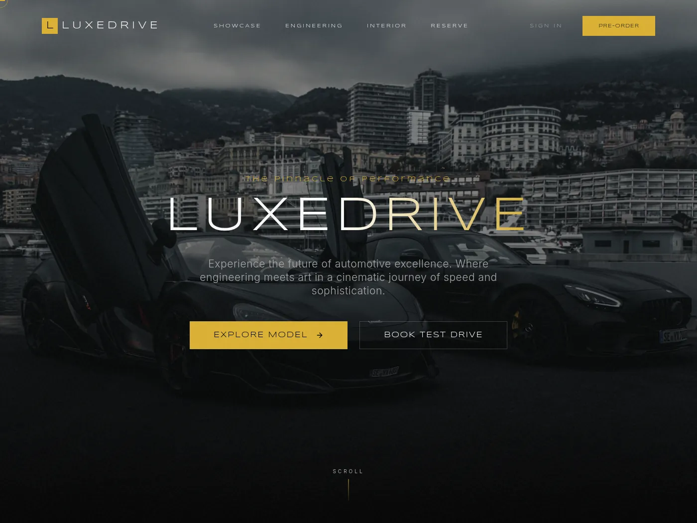 LuxeDrive Cinematic Showcase