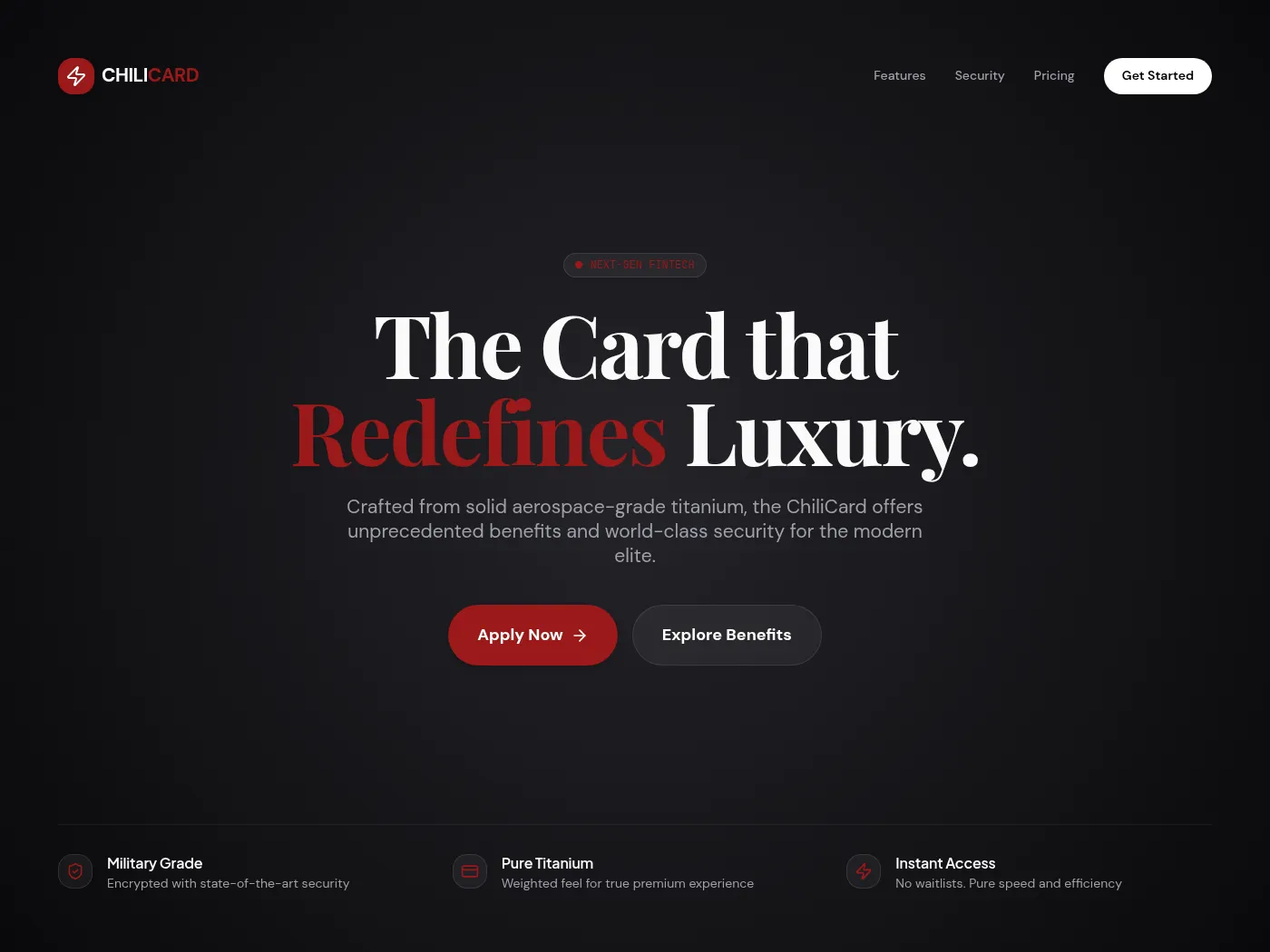 Luxury Card Showcase
