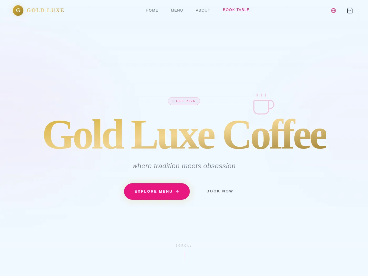 Gold Luxe Coffee Web