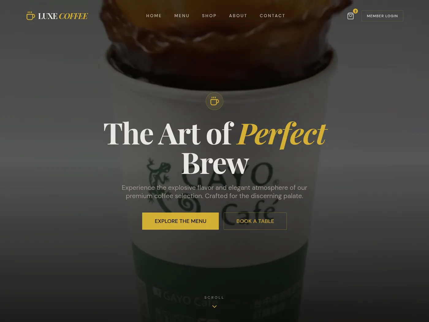 Luxe Coffee Hero