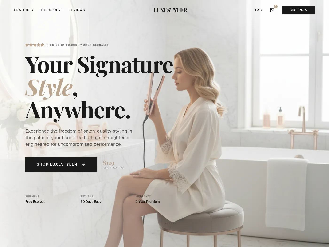LuxeStyler Brand Site