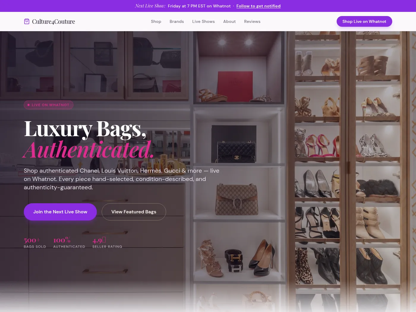 Luxury Whatnot Handbag Page