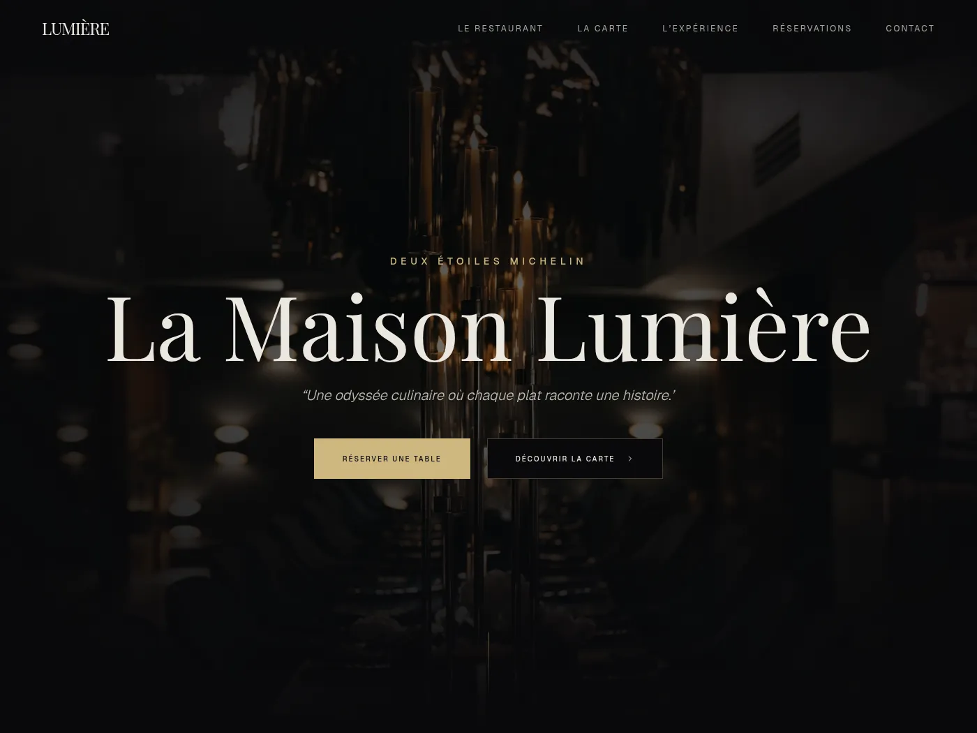 Lumière Hero Experience