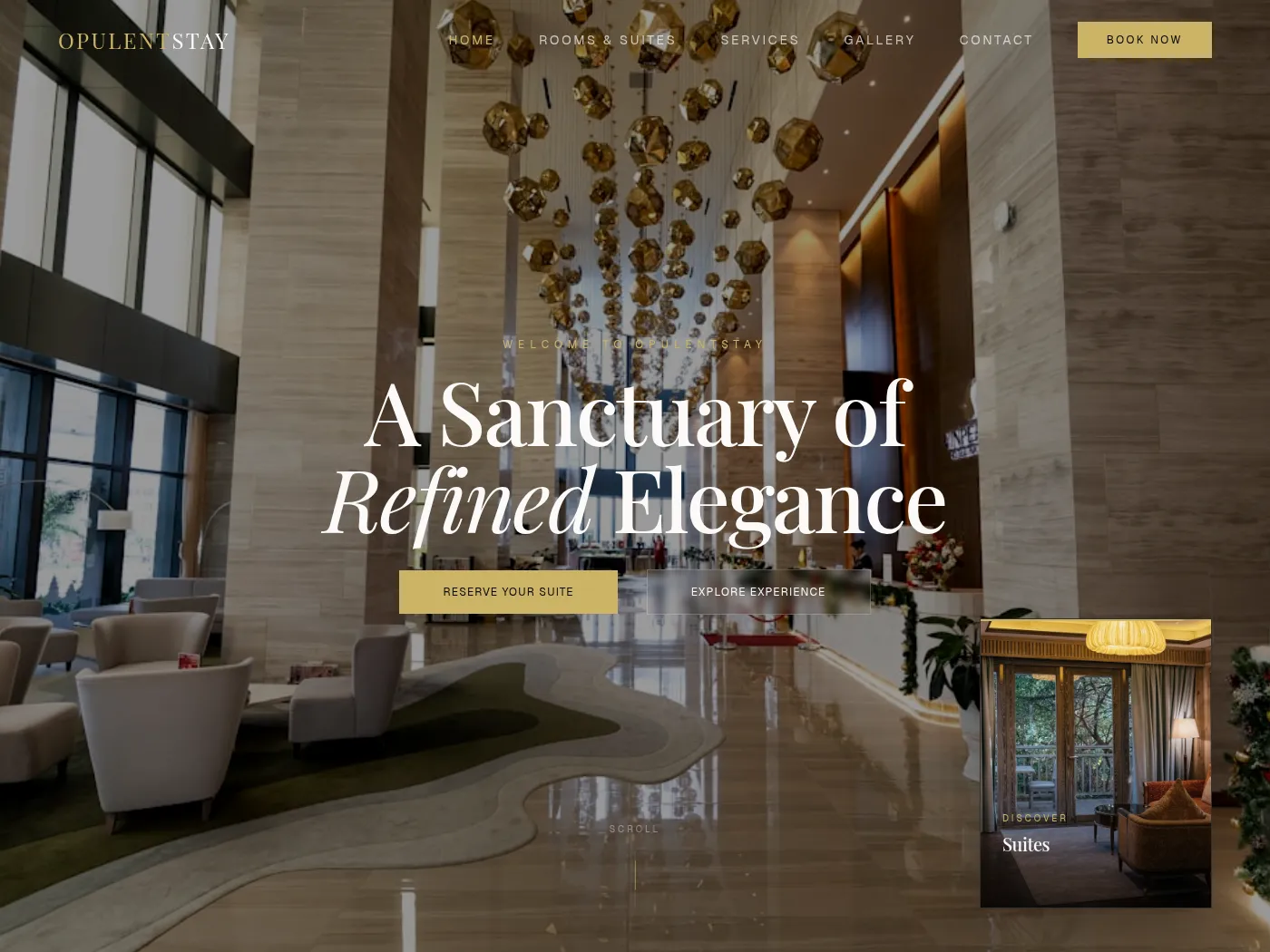 OpulentStay Hotel Website