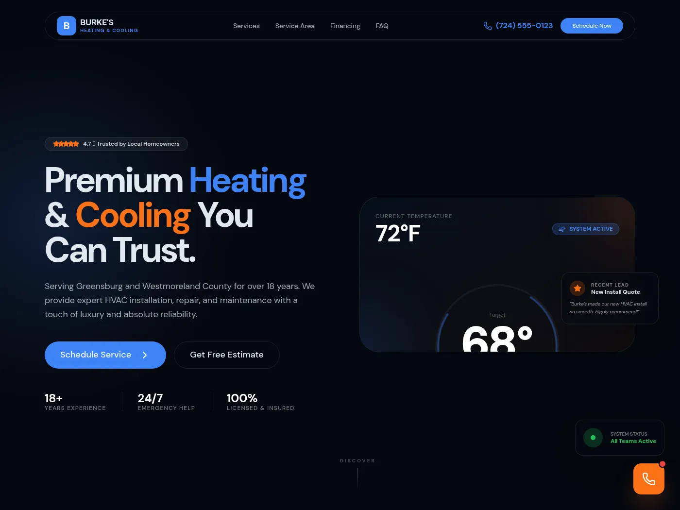 Luxury HVAC Lead Site