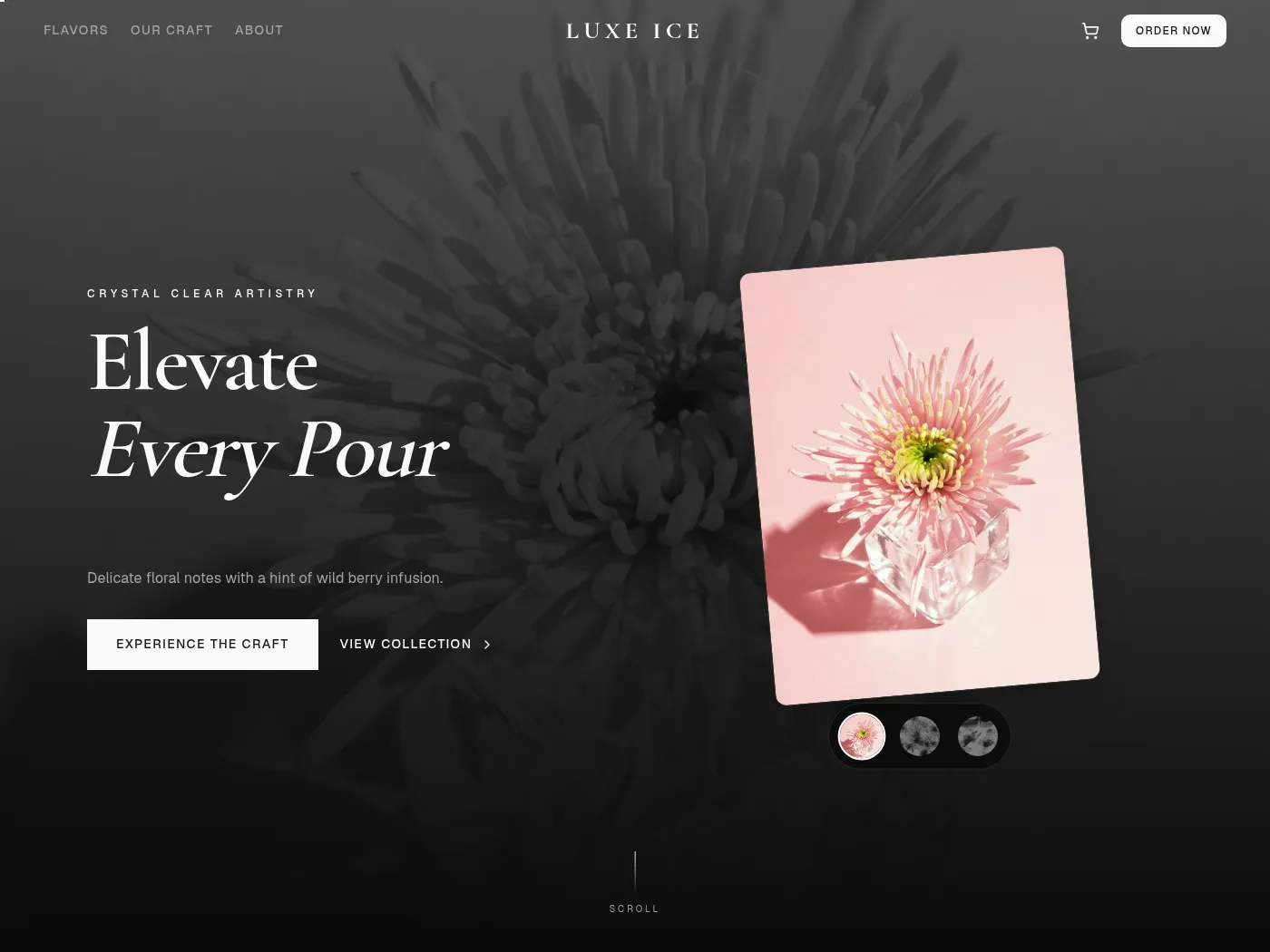 Luxe Ice Cubes Website