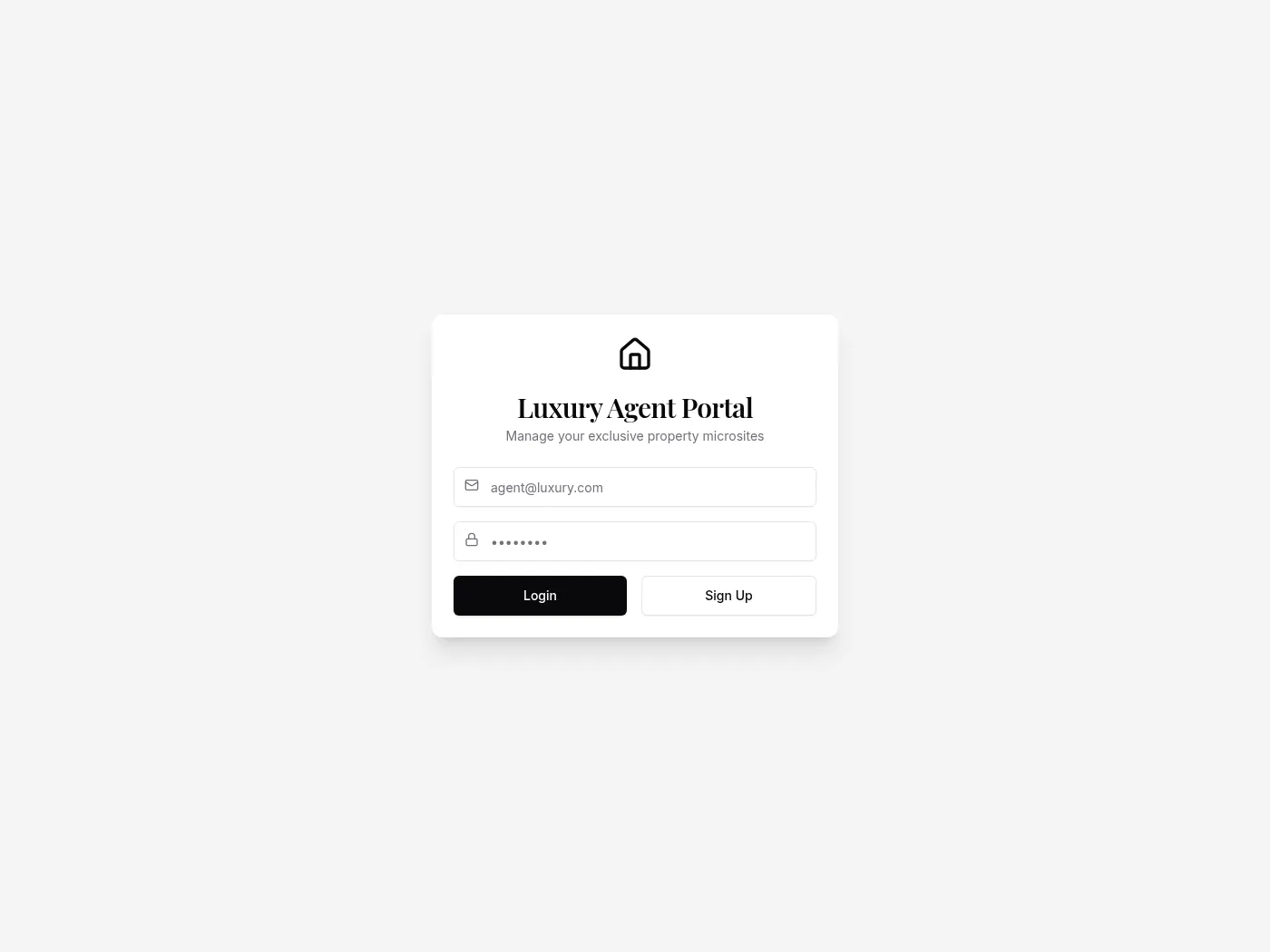 Luxury Lead Microsite