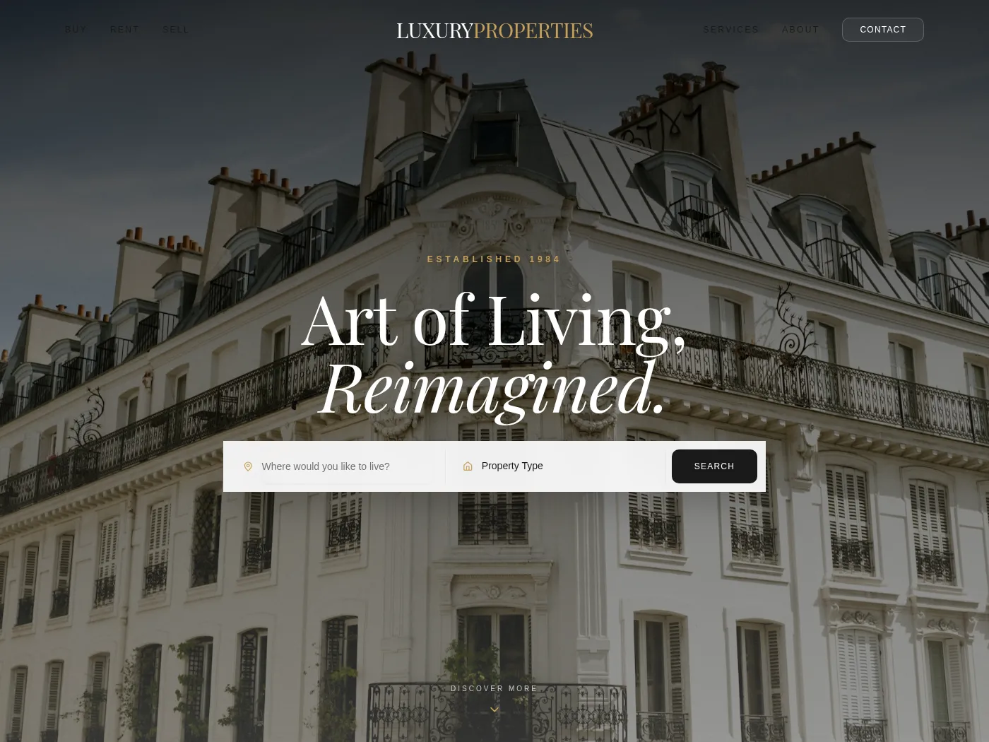 Luxury Properties Web Portal