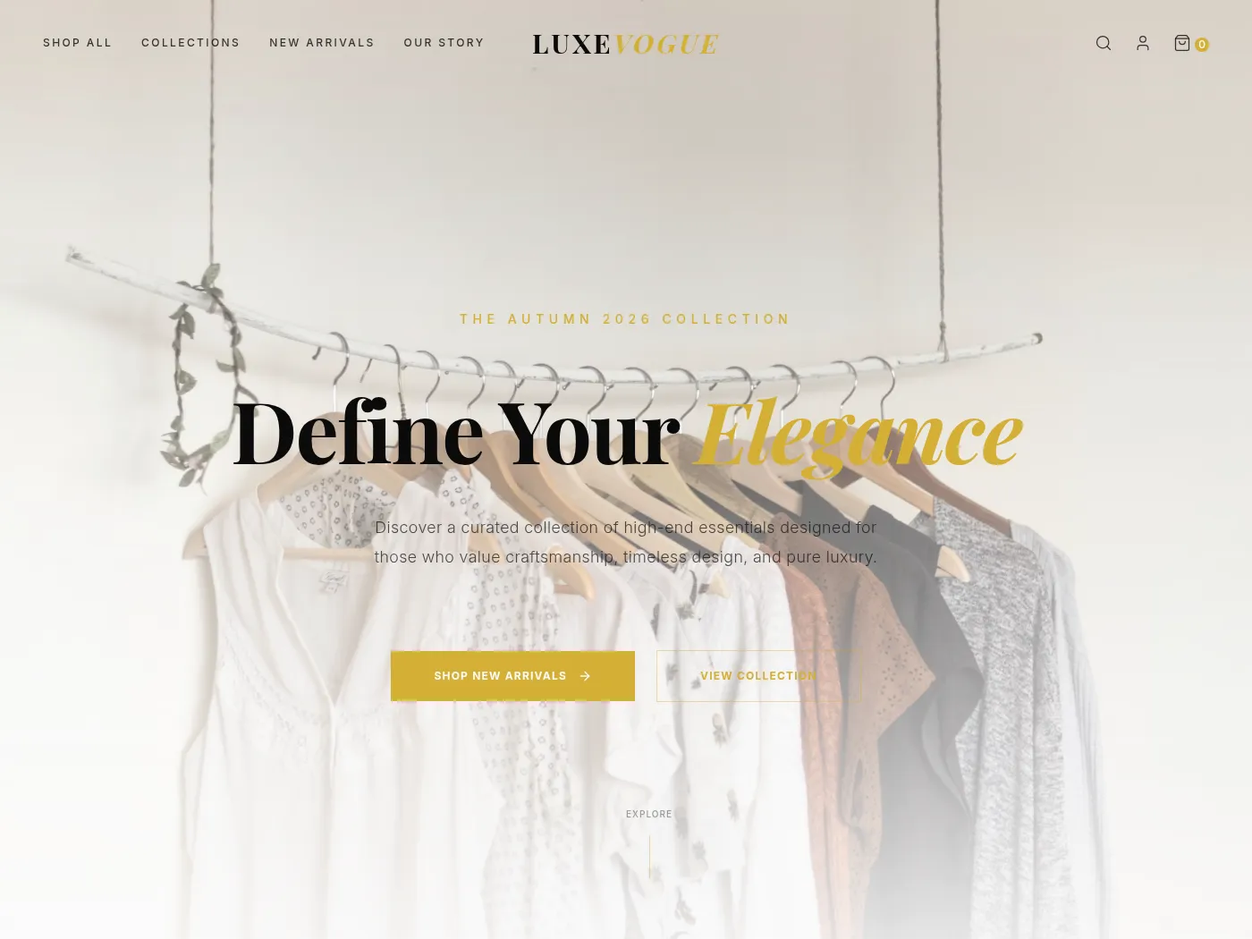 Luxury Shop Website