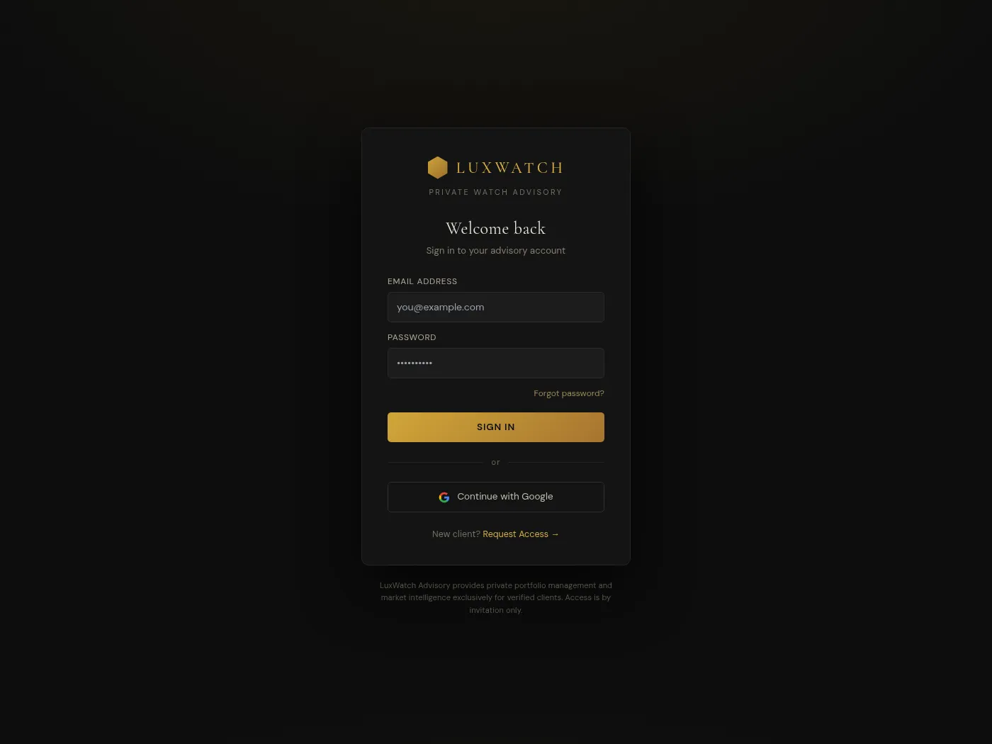 LuxWatch Advisory App