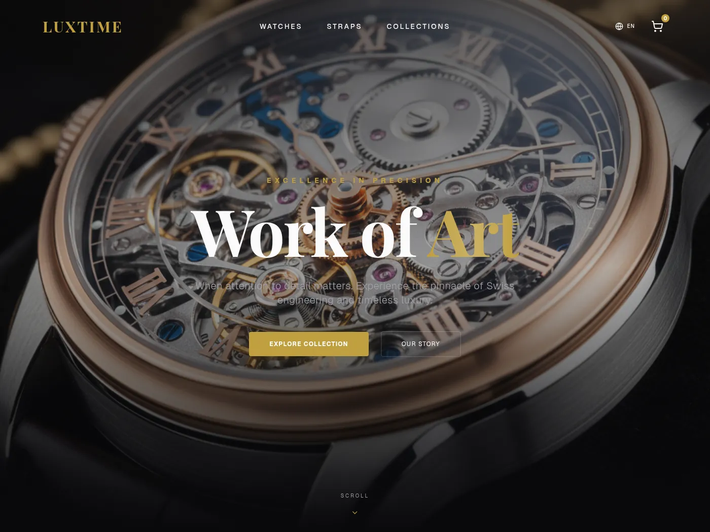 LuxTime Landing Page