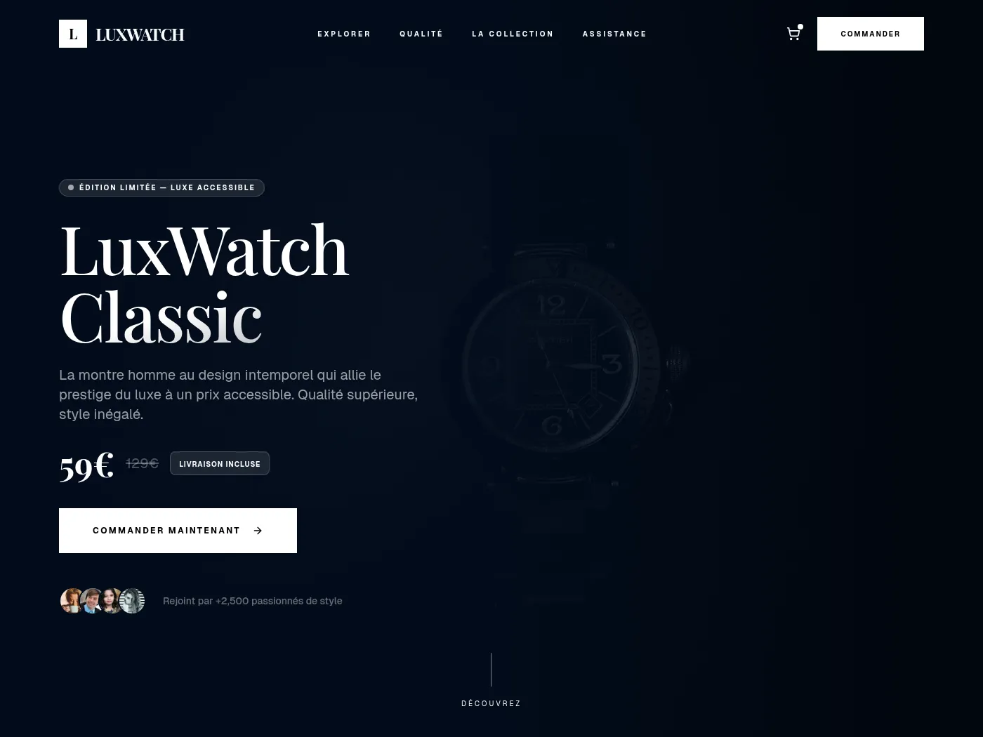 LuxWatch Landing Page