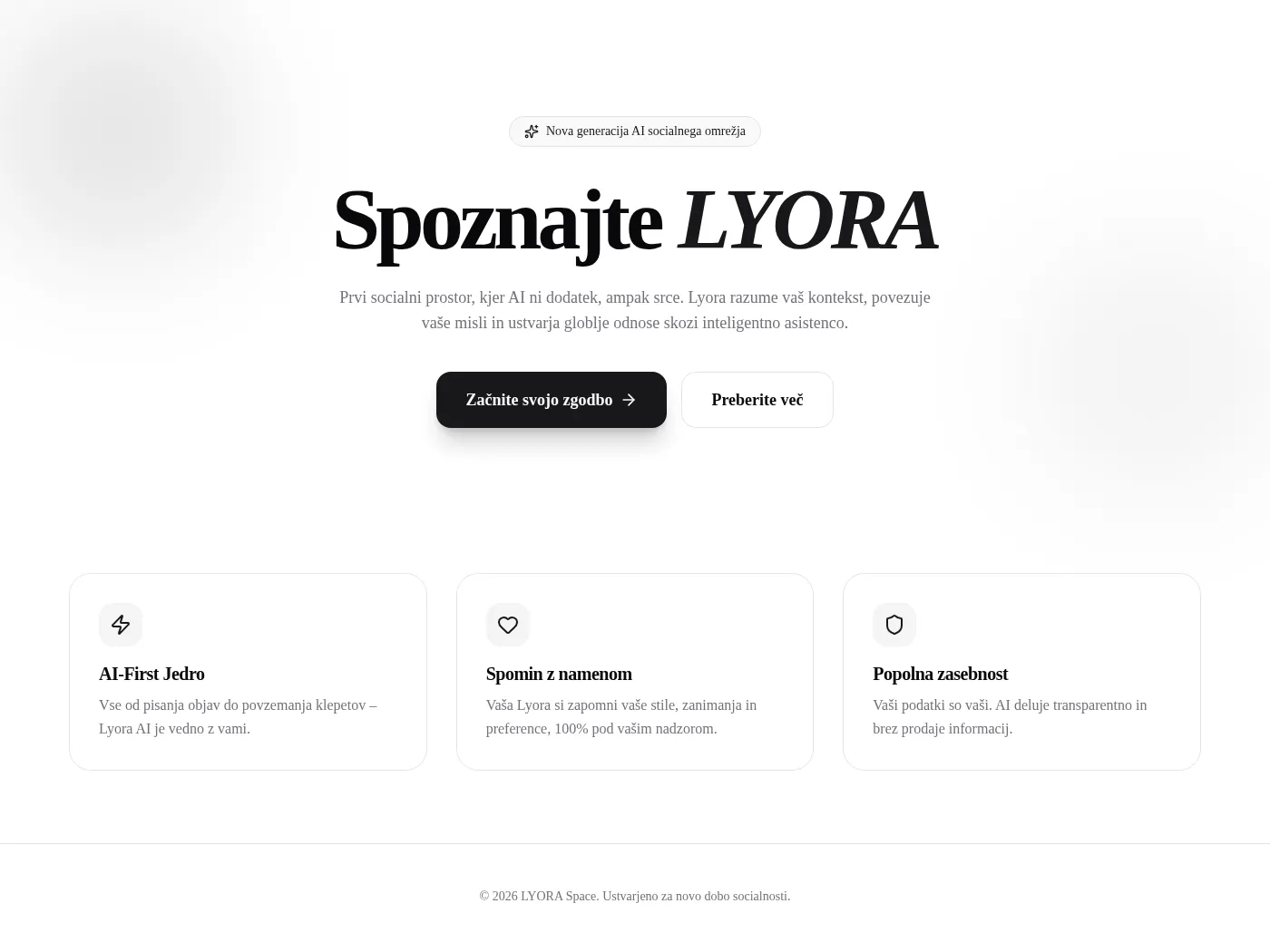 LYORA Social AI Space