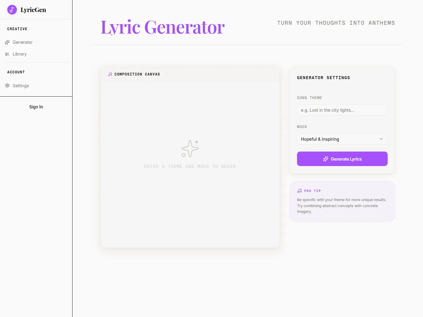 Lyric Generator