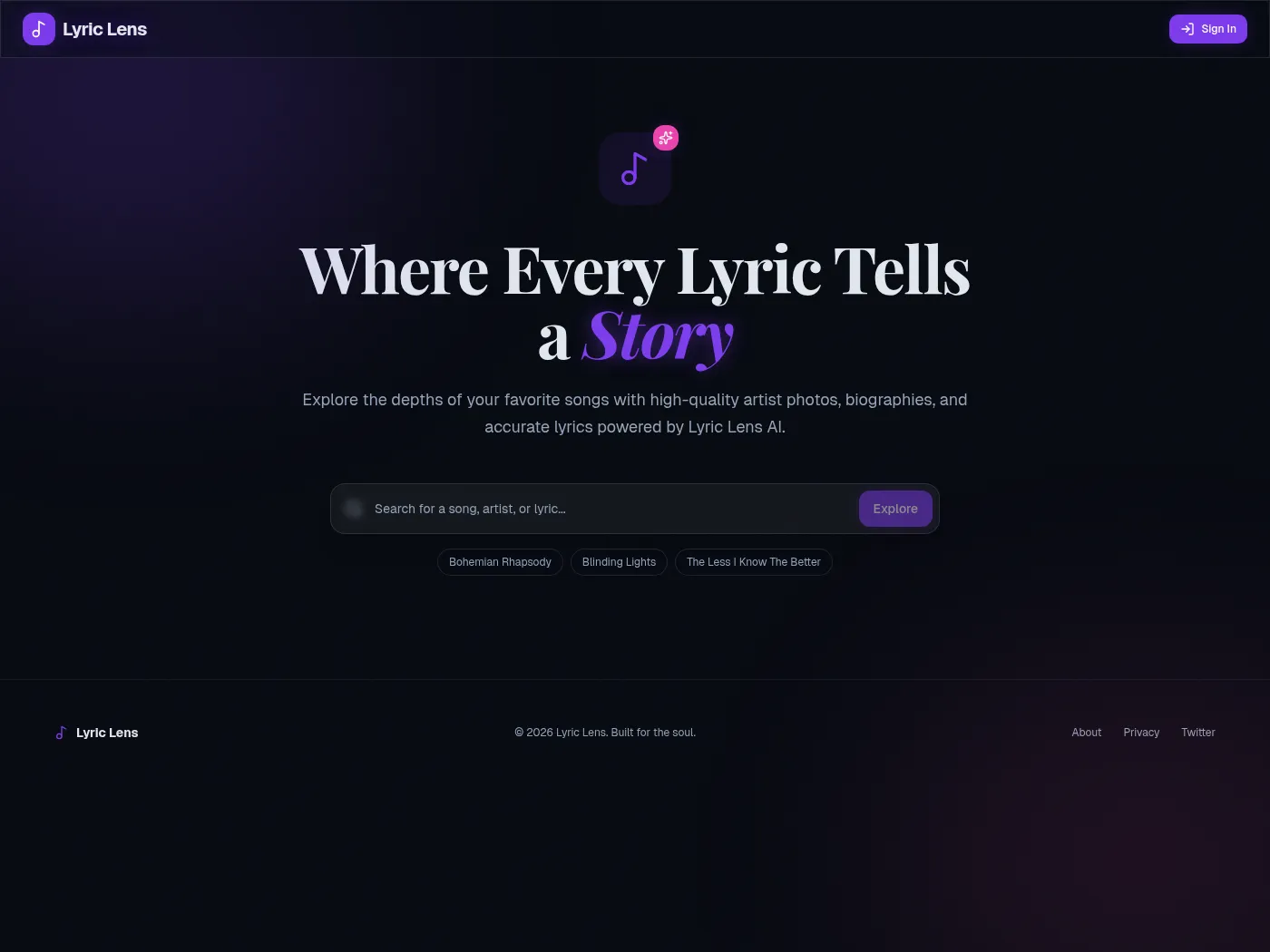 Lyric Lens