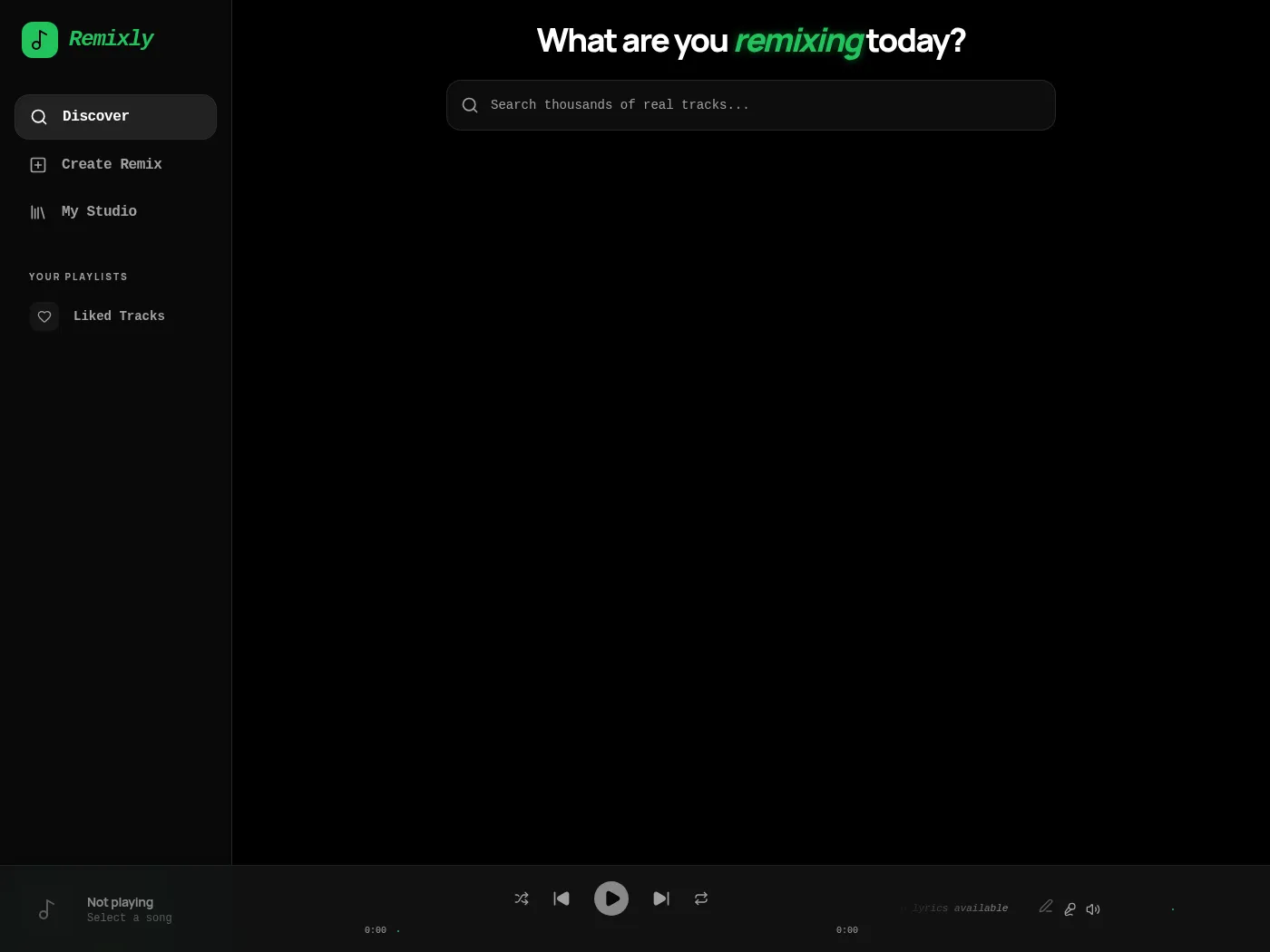 Lyric Remix Player