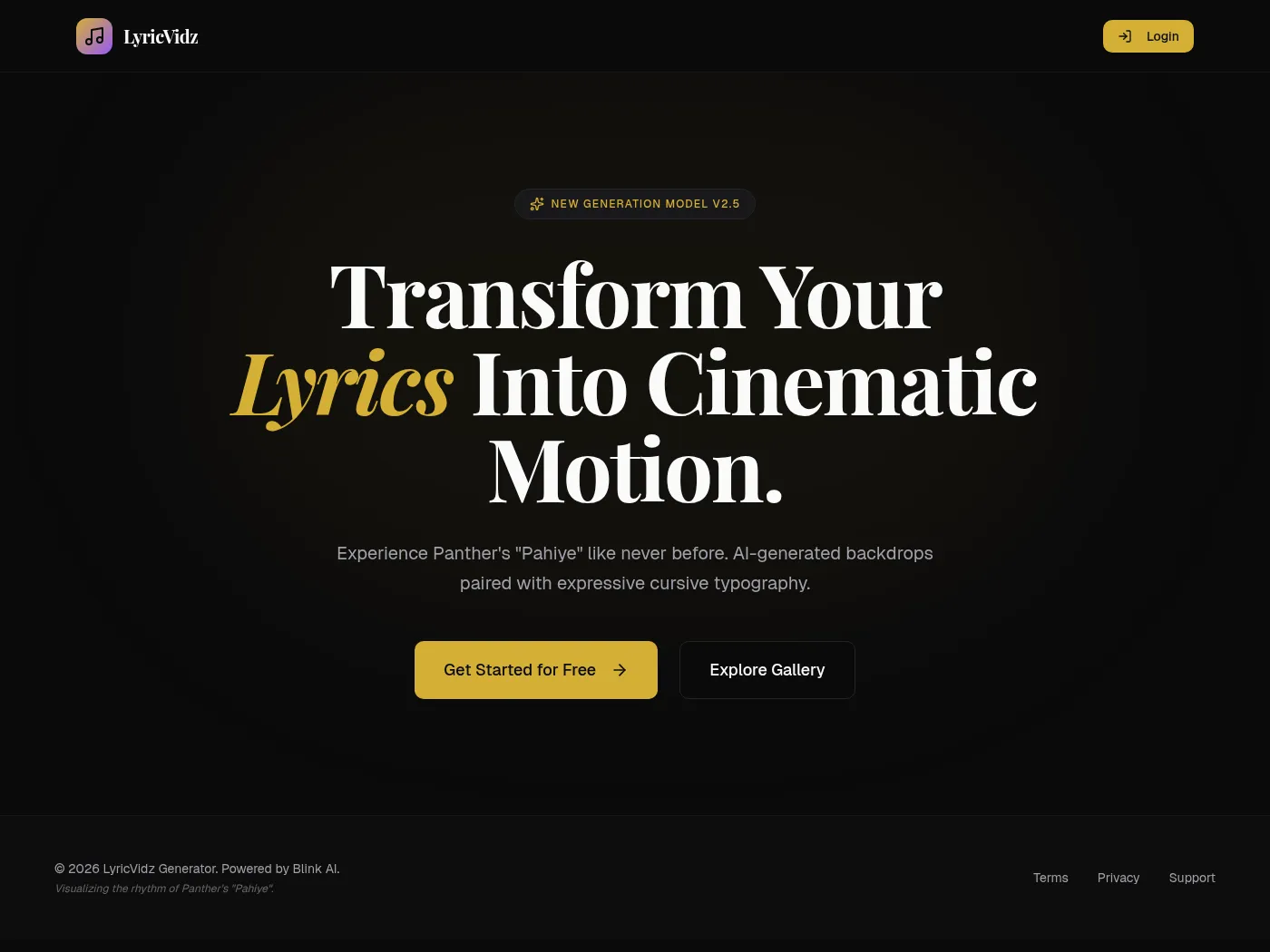 LyricVidz Generator