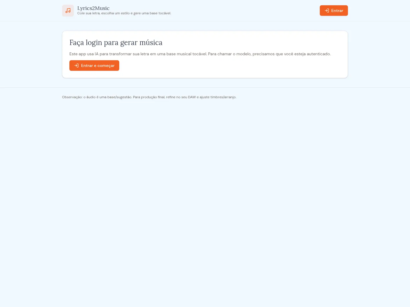 Lyrics2Music Generator