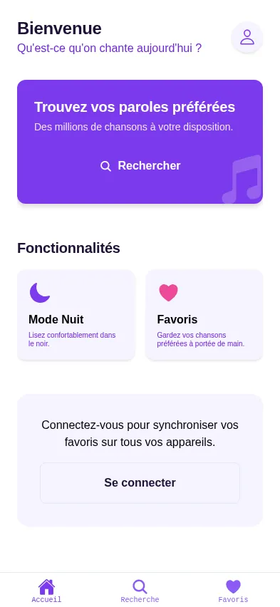 Lyrics Reader App