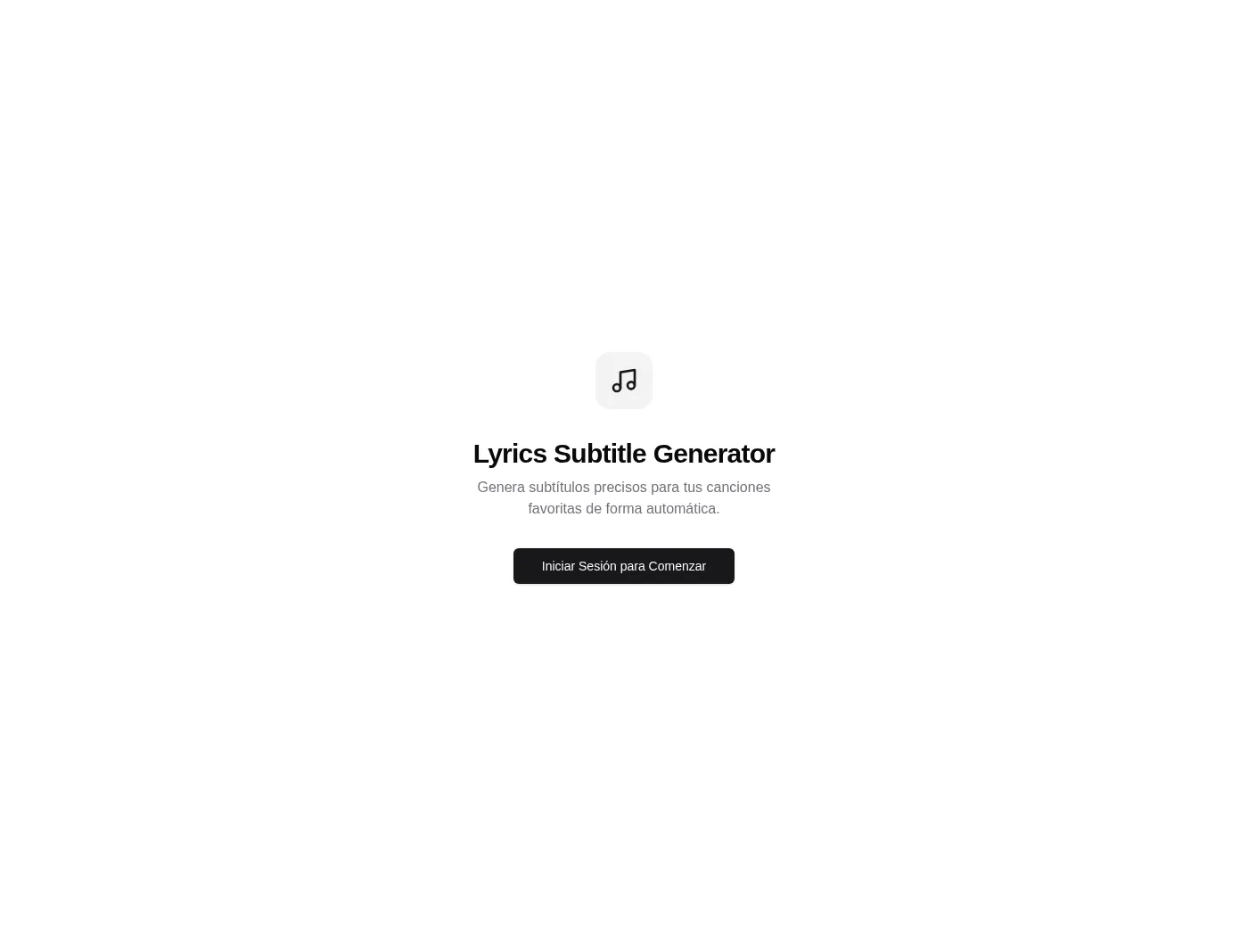 Lyrics Subtitle Generator
