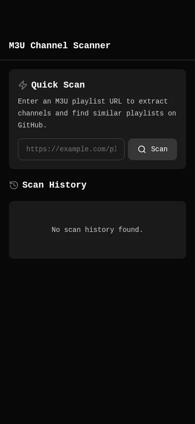 M3U Channel Scanner