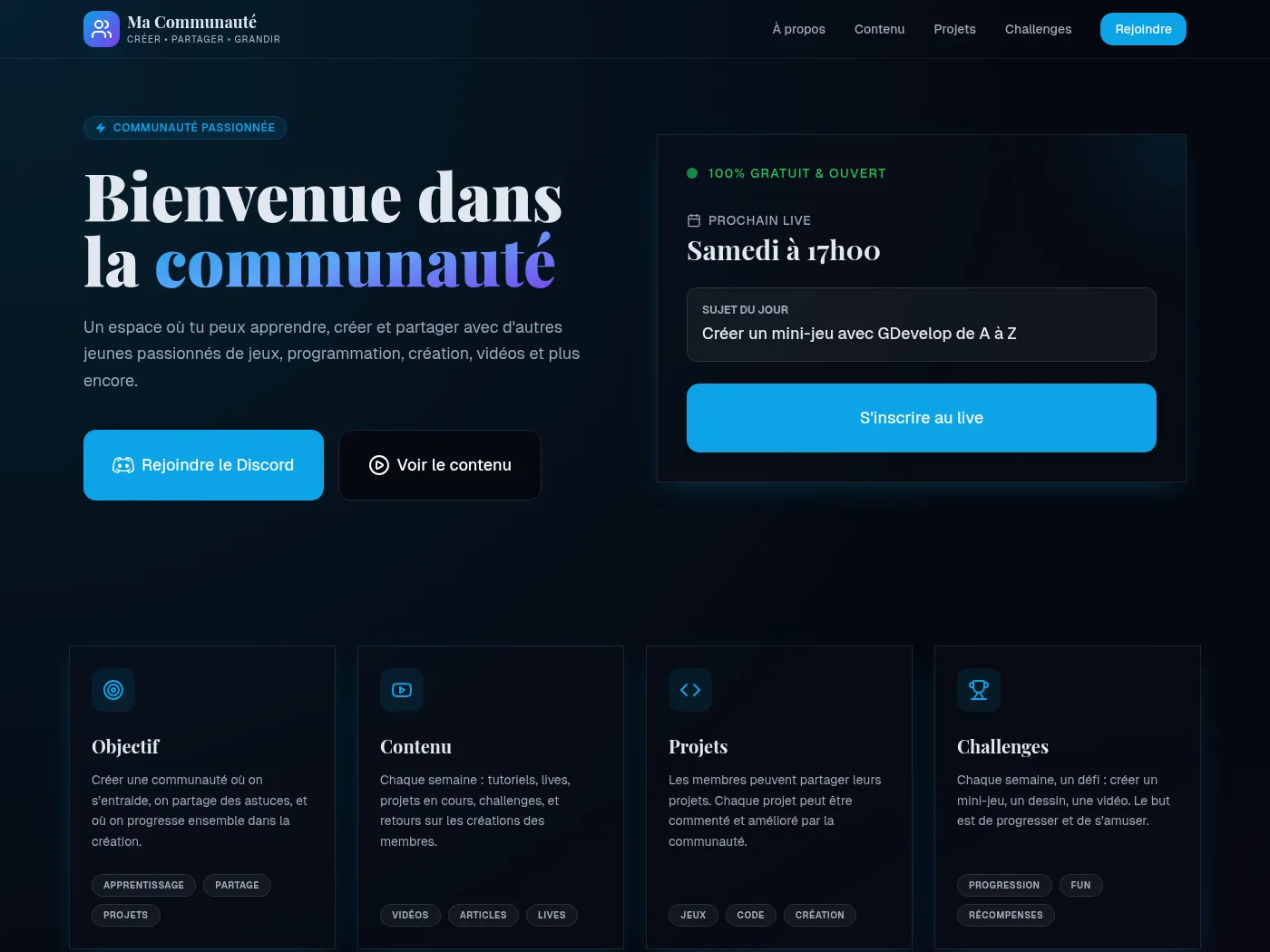 Ma Communauté Hub