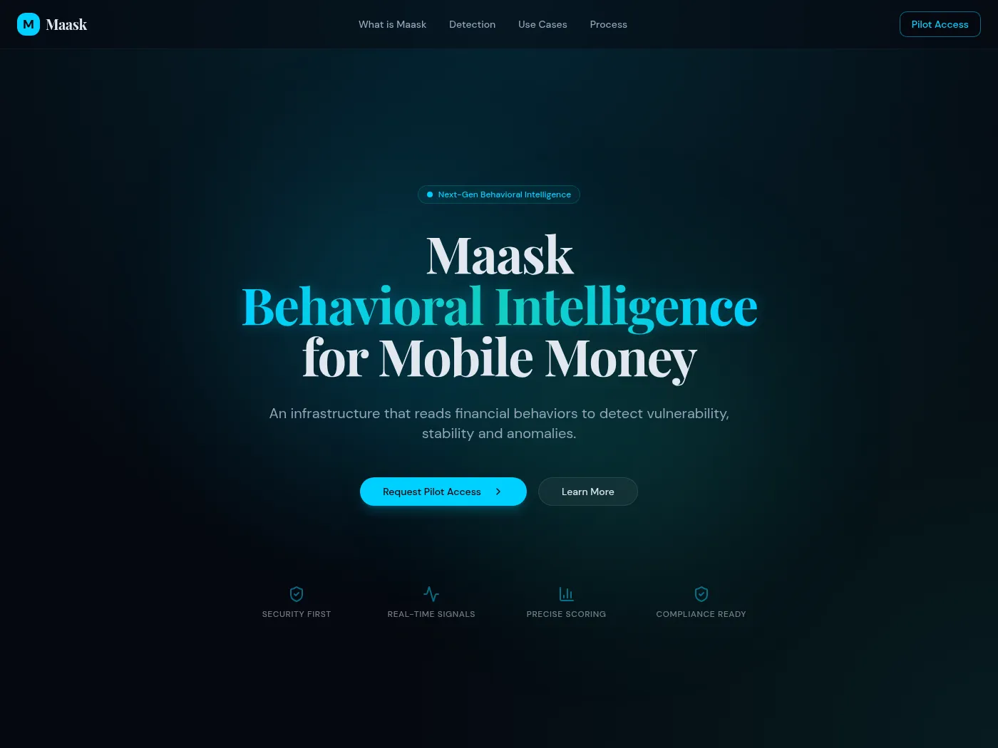 Maask Landing Page