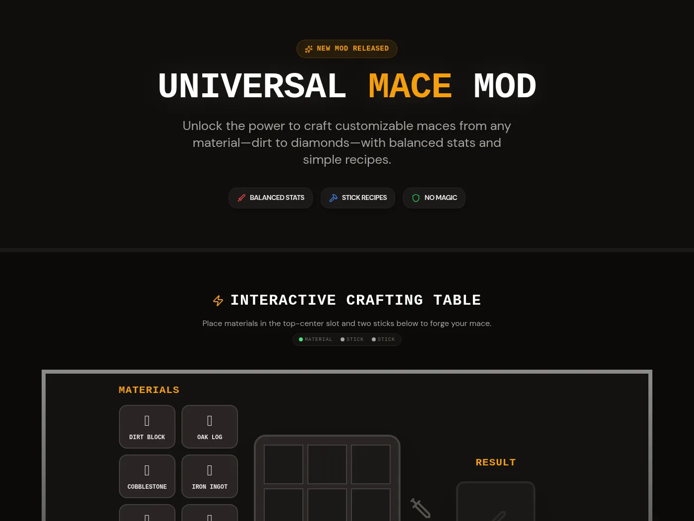 Universal Mace Mod
