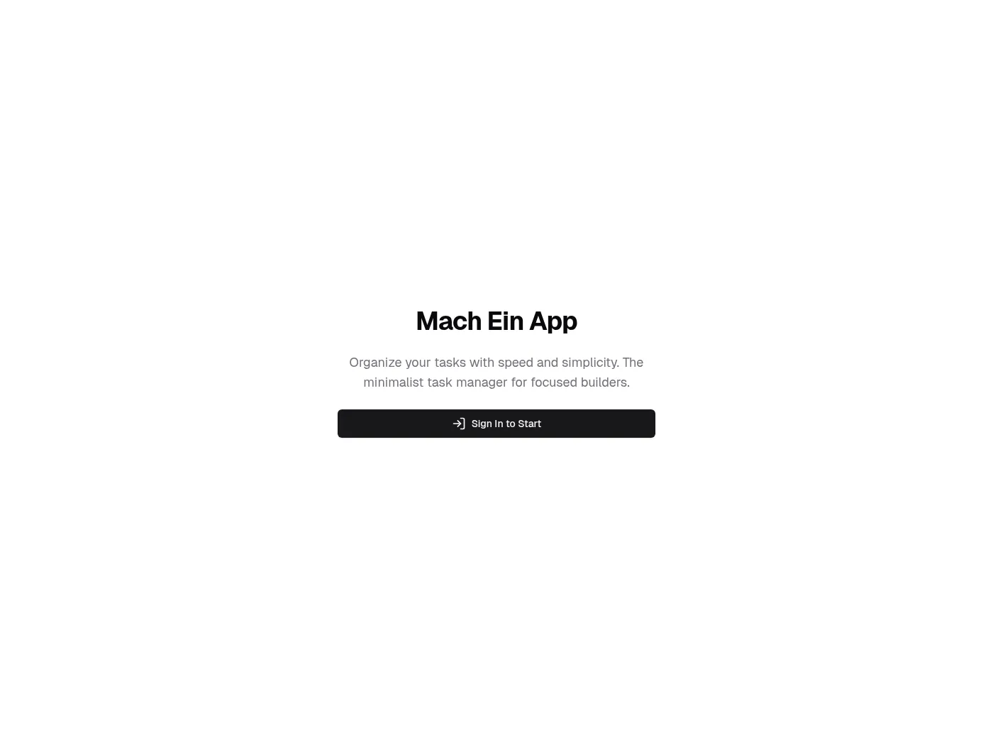 Mach Ein App