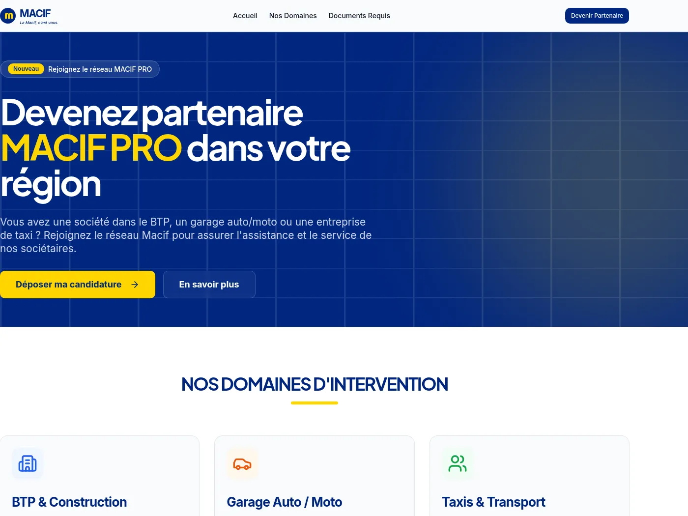 Macif Pro Partner Portal