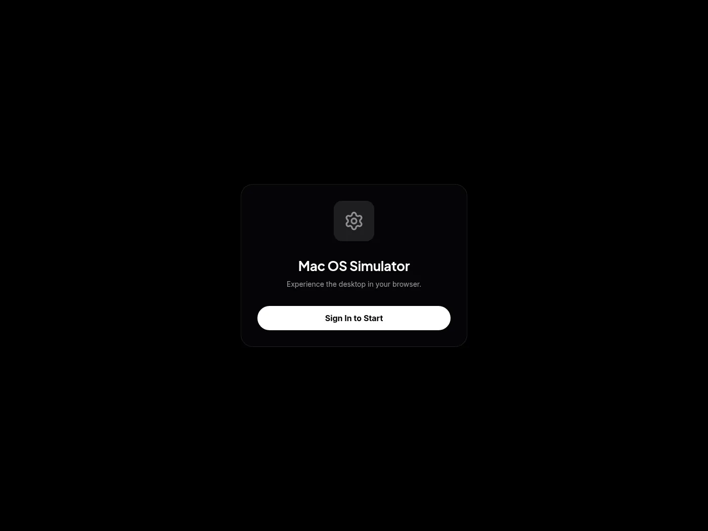 Mac OS Web Simulator