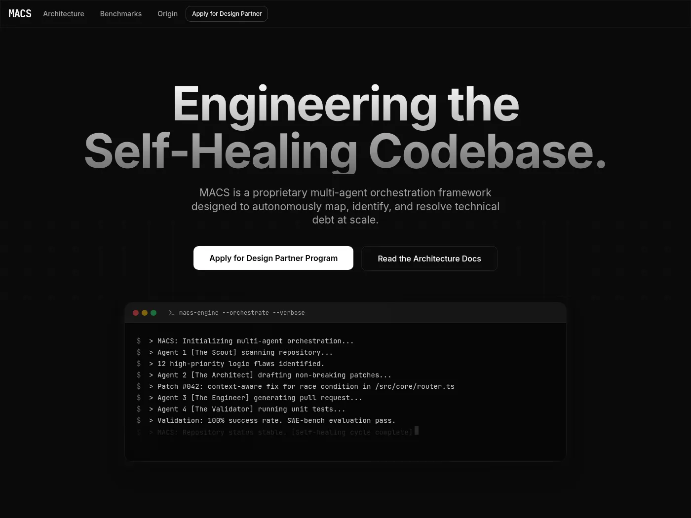 MACS AI Landing Page