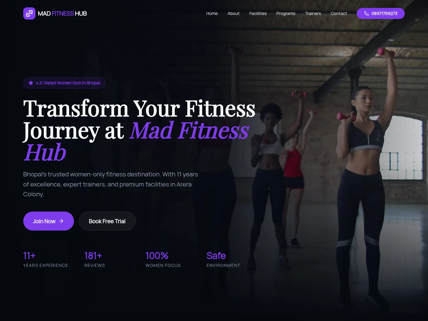 Mad Fitness Hub Website