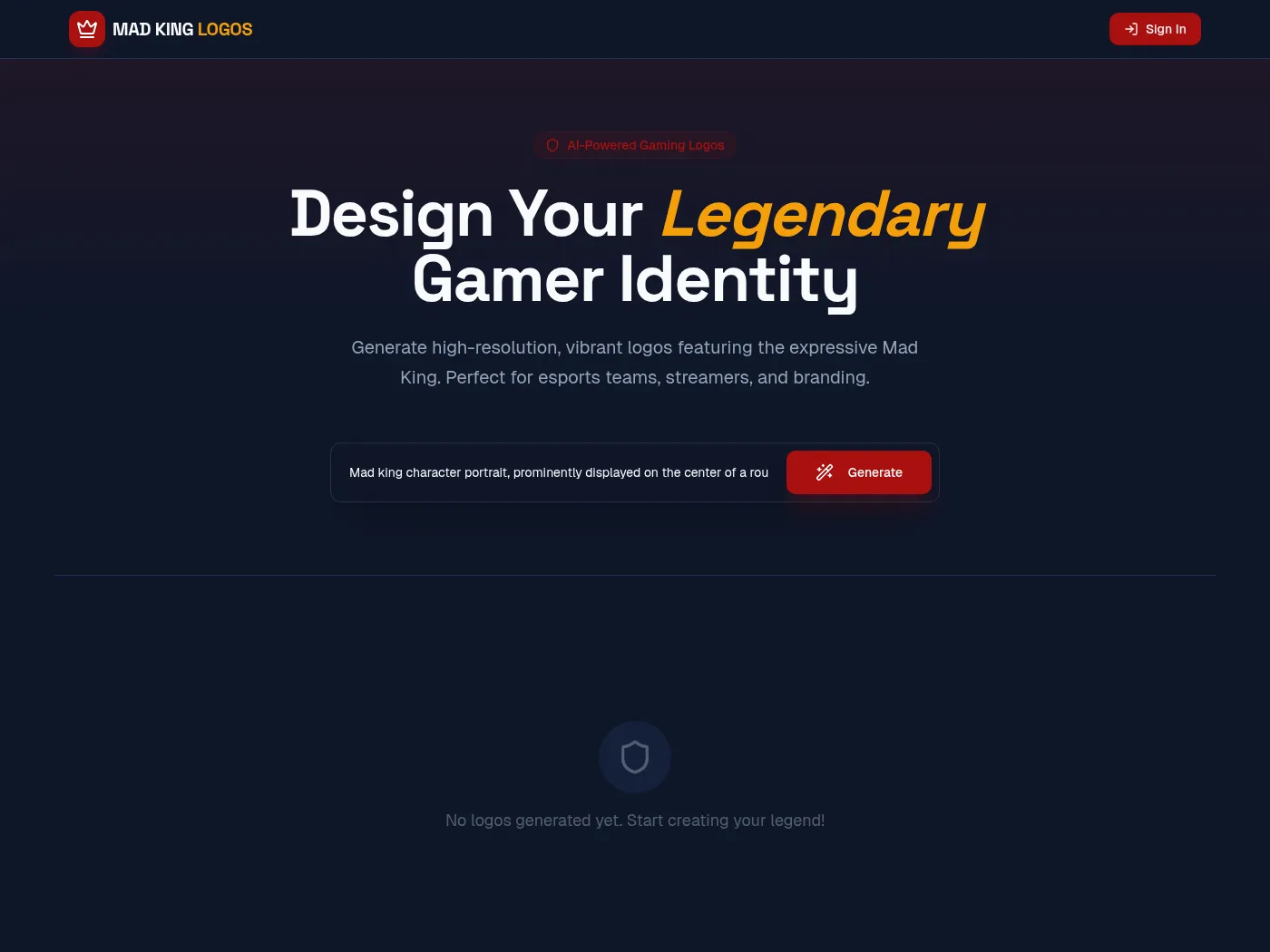 Mad King Gamer Logo