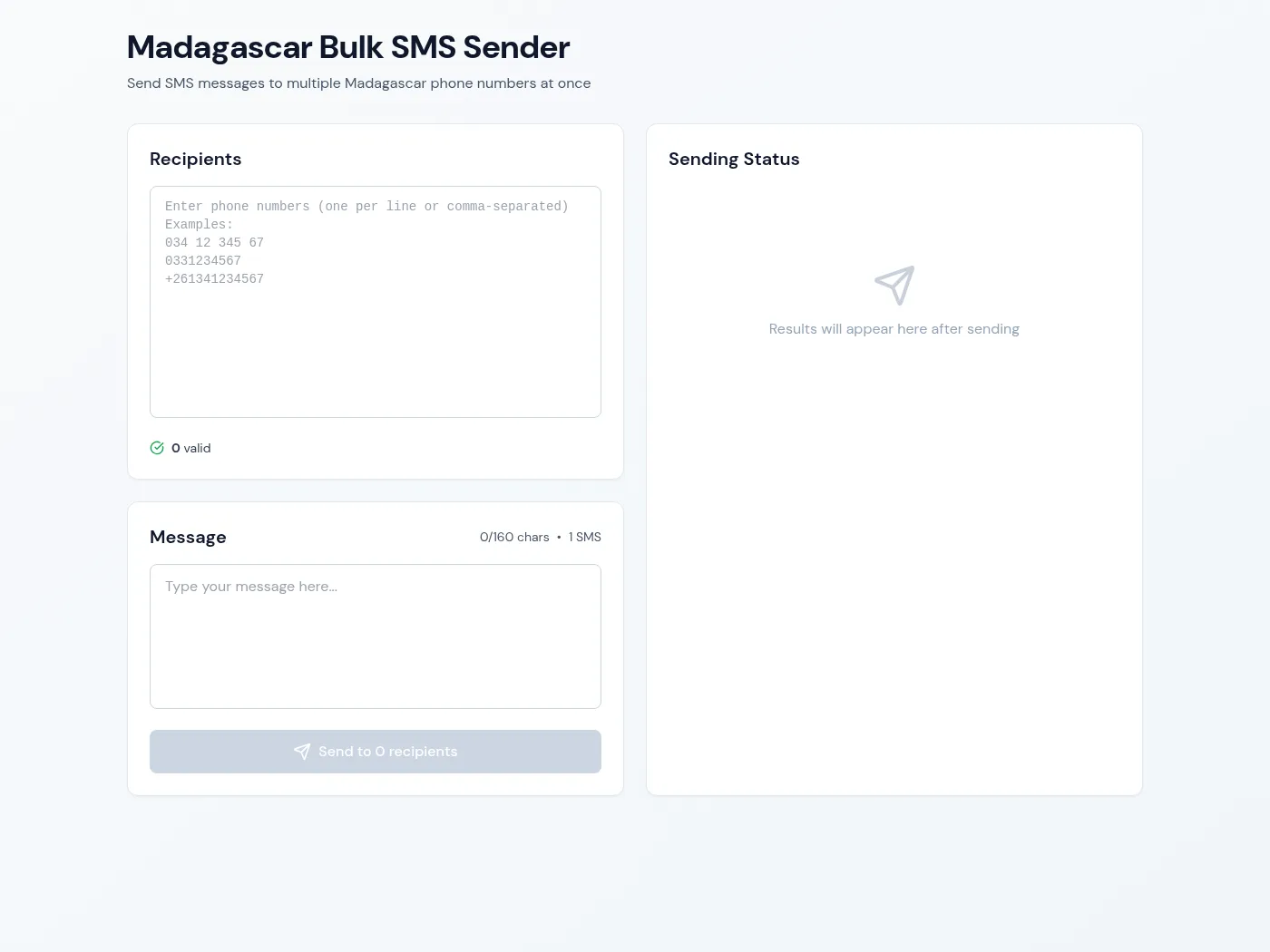 Madagascar Bulk SMS Sender