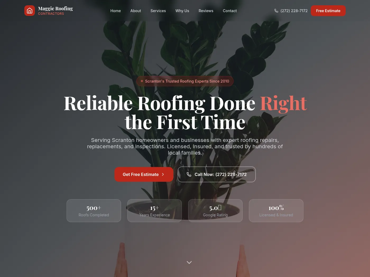 Maggie Roofing Website