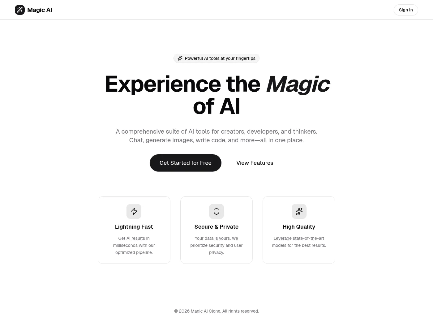 Magic AI Clone