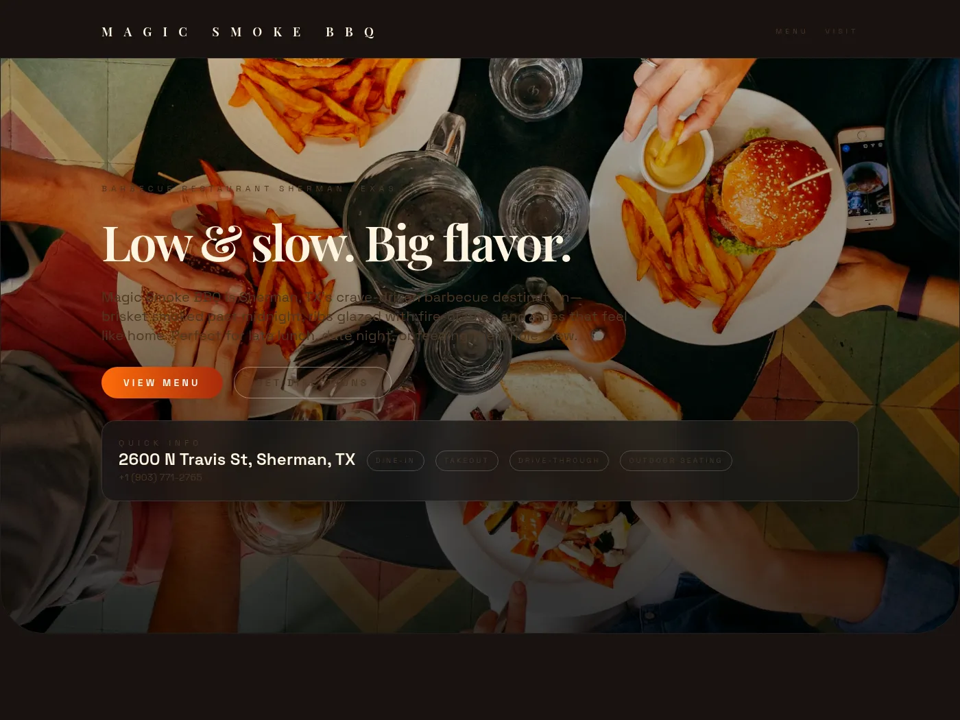 Magic Smoke BBQ Website