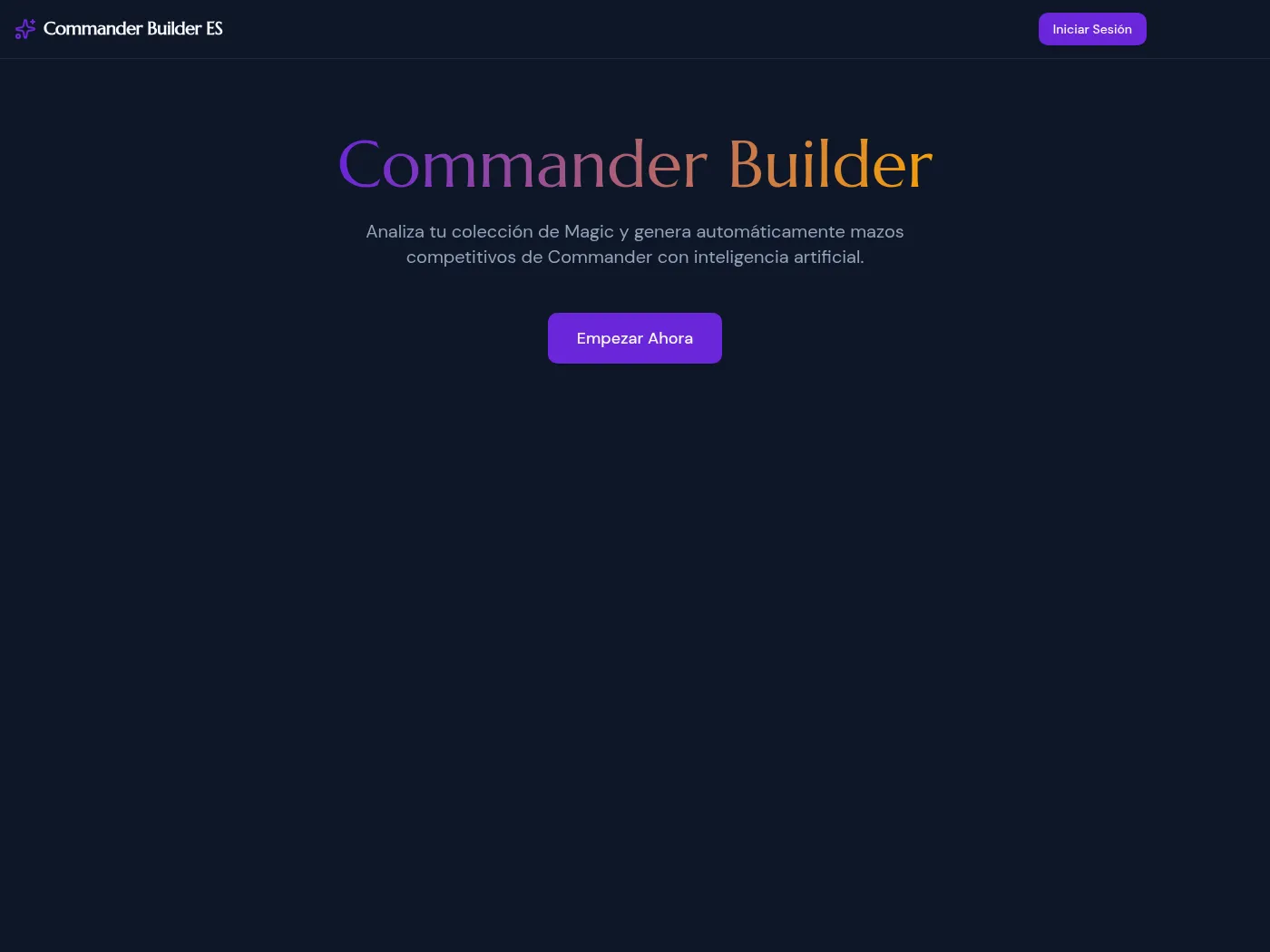 Commander Deck Builder ES