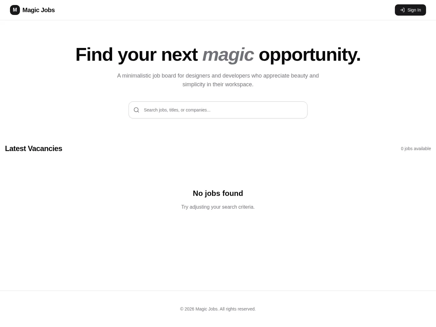 Magic Jobs Board