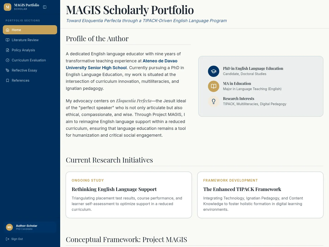 MAGIS Scholarly Portfolio