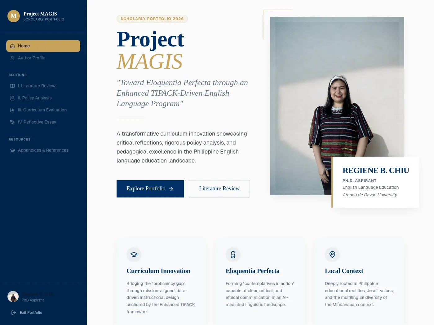 Project MAGIS Scholarly Portfolio