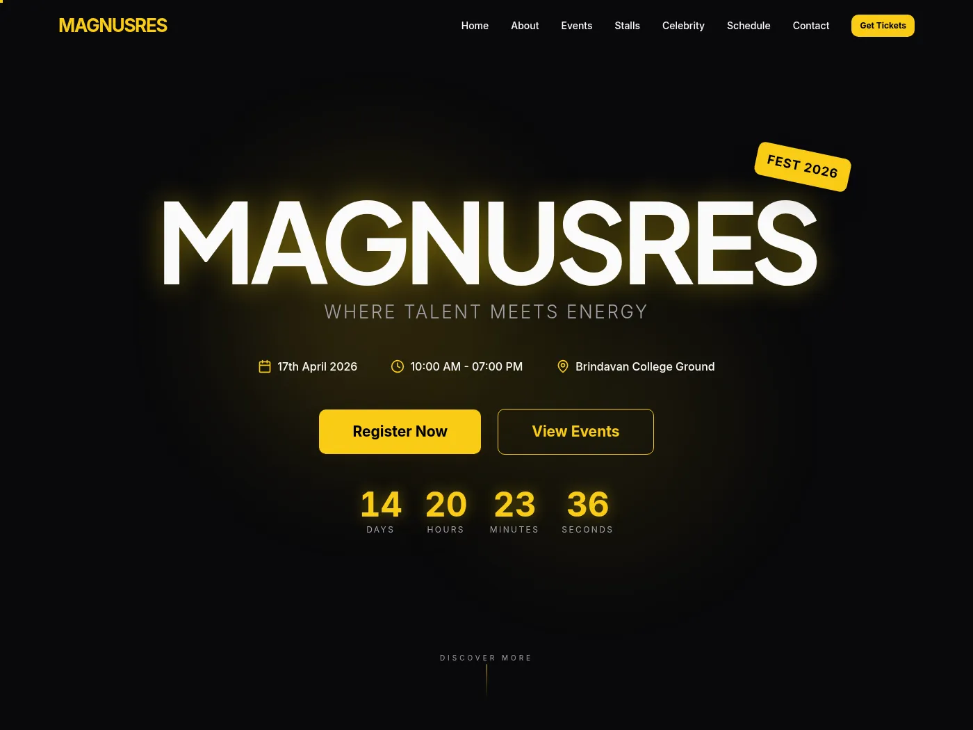 Magnusres Fest Landing