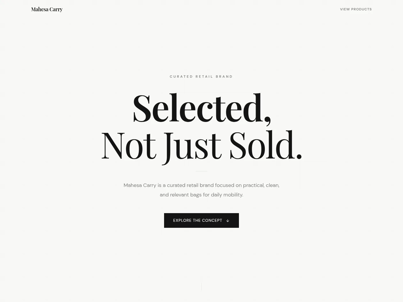 Mahesa Carry Brand Site