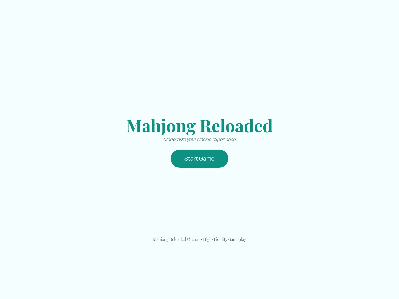 Mahjong Game Reloaded